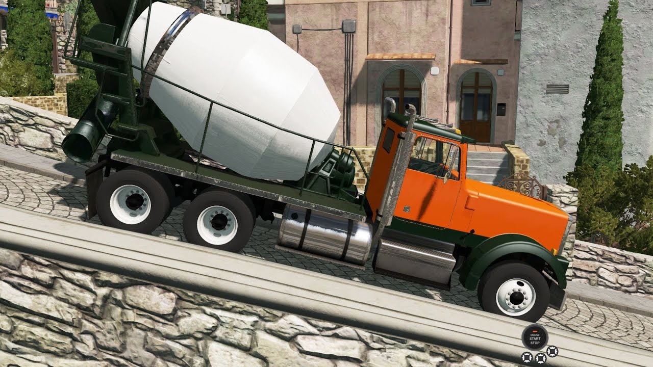 BeamNG Drive - T Series Concrete Truck in Italy - YouTube