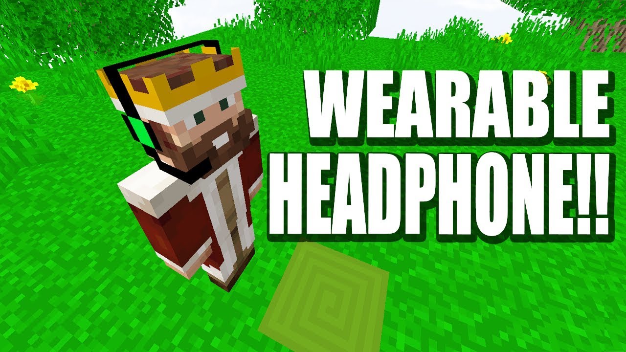 Minecraft: How To Make A Wearable Headphone | No Mods, No Addon - YouTube
