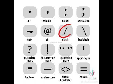 what is dot, comma, colon, semicolon, tilde, at, slash, backslash,etc - YouTube