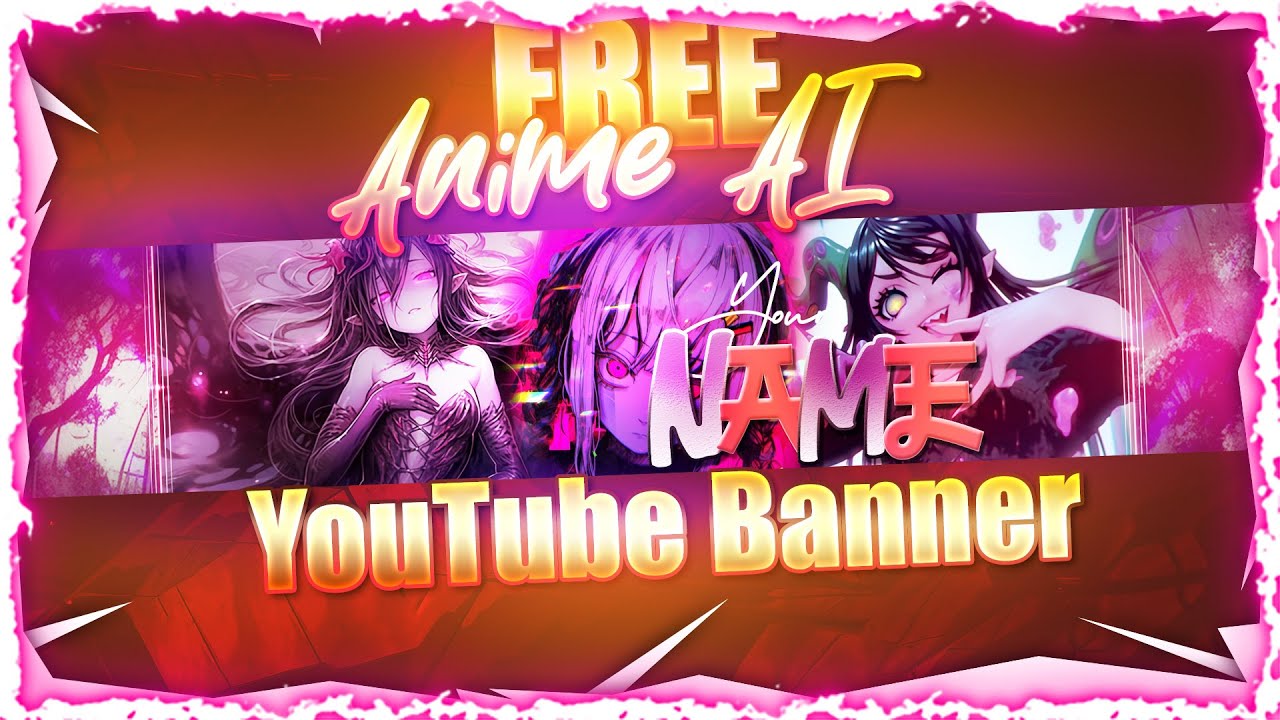 Free AI Anime YouTube Banner 2|Template|Free Download - YouTube