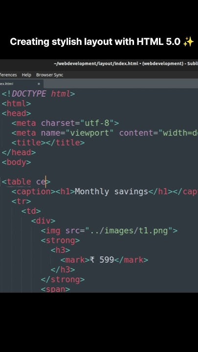 Creating Stylish Web Layouts with HTML 5.0 : No CSS Needed!🚫 #html5 #html #htmlproject #htmlcode ...