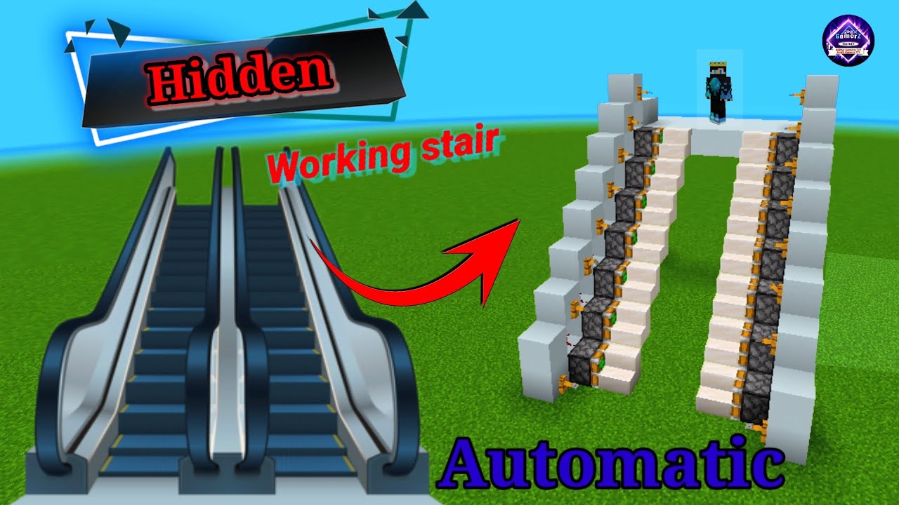 How to make Hidden (secret) Stair in Minecraft - YouTube