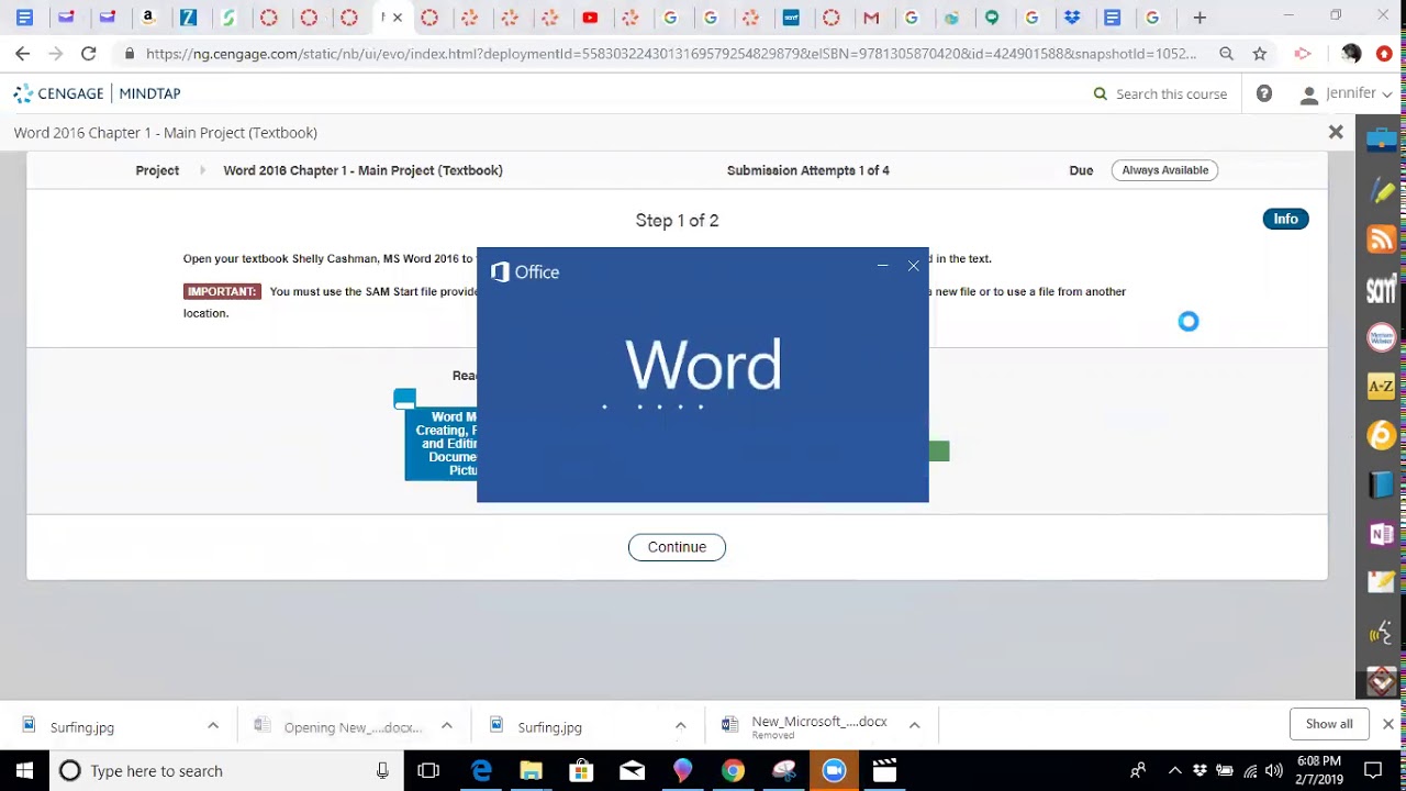 Word Chapter 1 Main Textbook Project Downloading the start files - YouTube