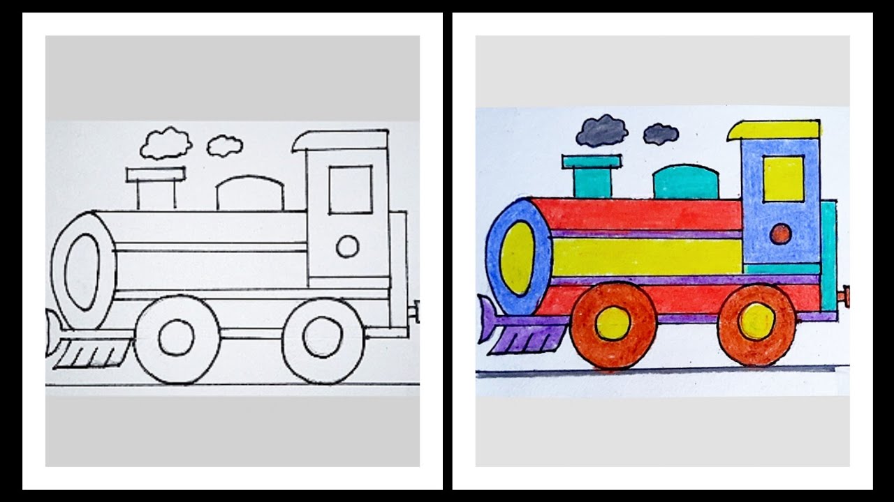 How to Draw an Engine | Drawing For Beginners | Step by Step Drawing # ...