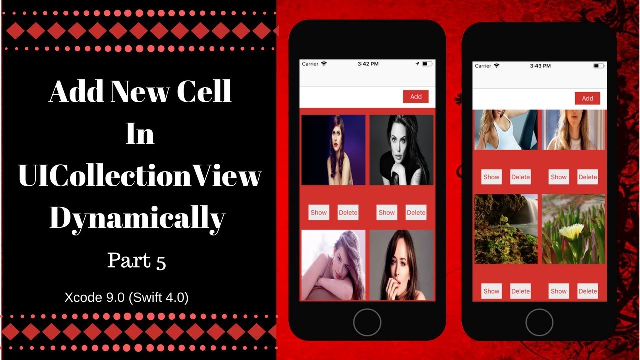 Swift 40 Add Cell In Uicollectionview Dynamically Xcode 90 Youtube