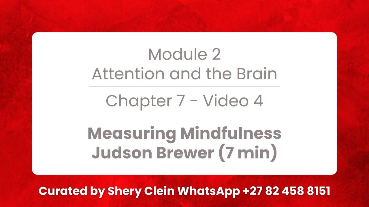 MindfulLiving™ Measuring Mindfulness Judson Brewer - YouTube