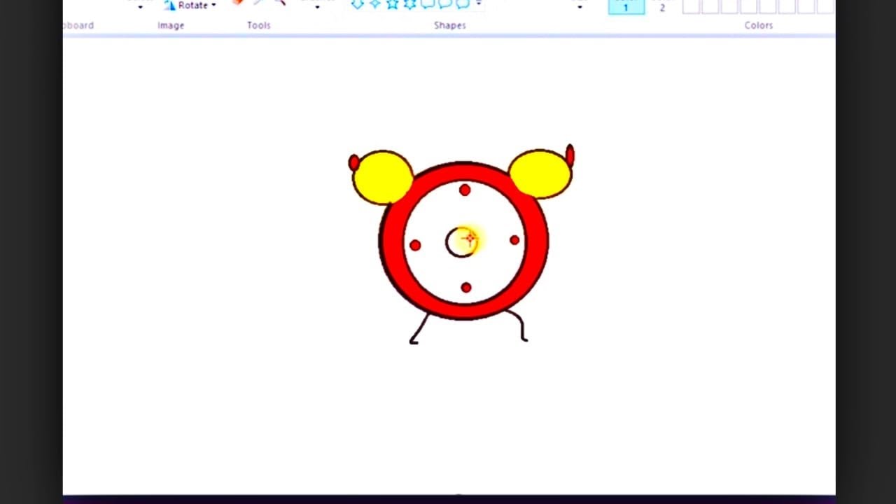 How To Draw Clock In Ms Paint | MS Paint Drawing Tutorial | Dipa's Art ...