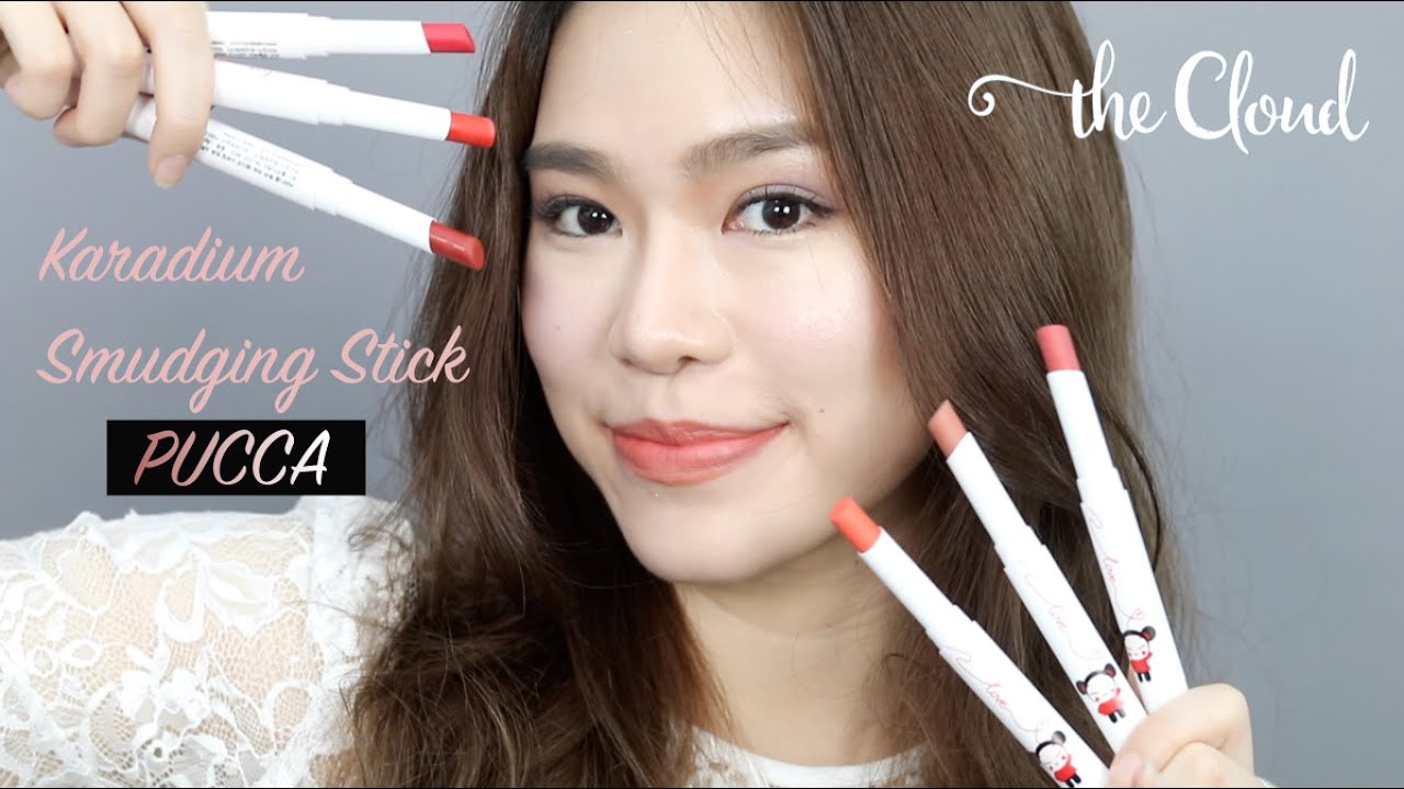 KARADIUM SMUDGING TINT STICK - LOVE PUCCA | Swatch & Review son thỏi lì ...