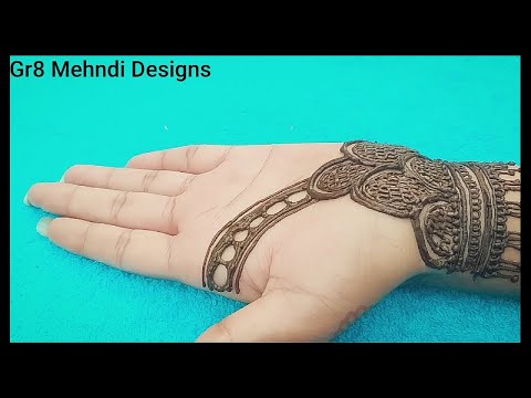 Easy Bunch style Mehndi Design - YouTube