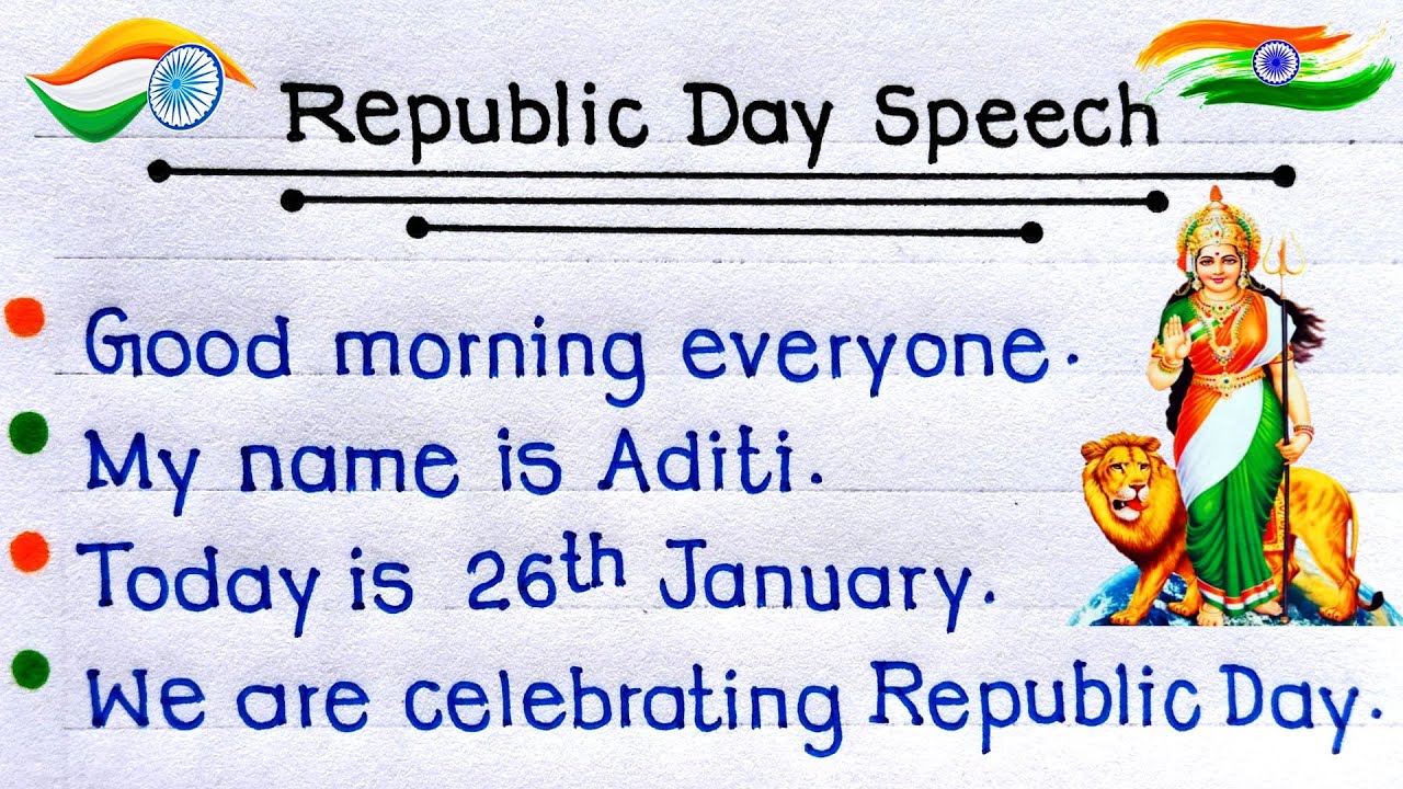 Speech On Republic Day In English | Republic Day Speech 2025 | 26 ...