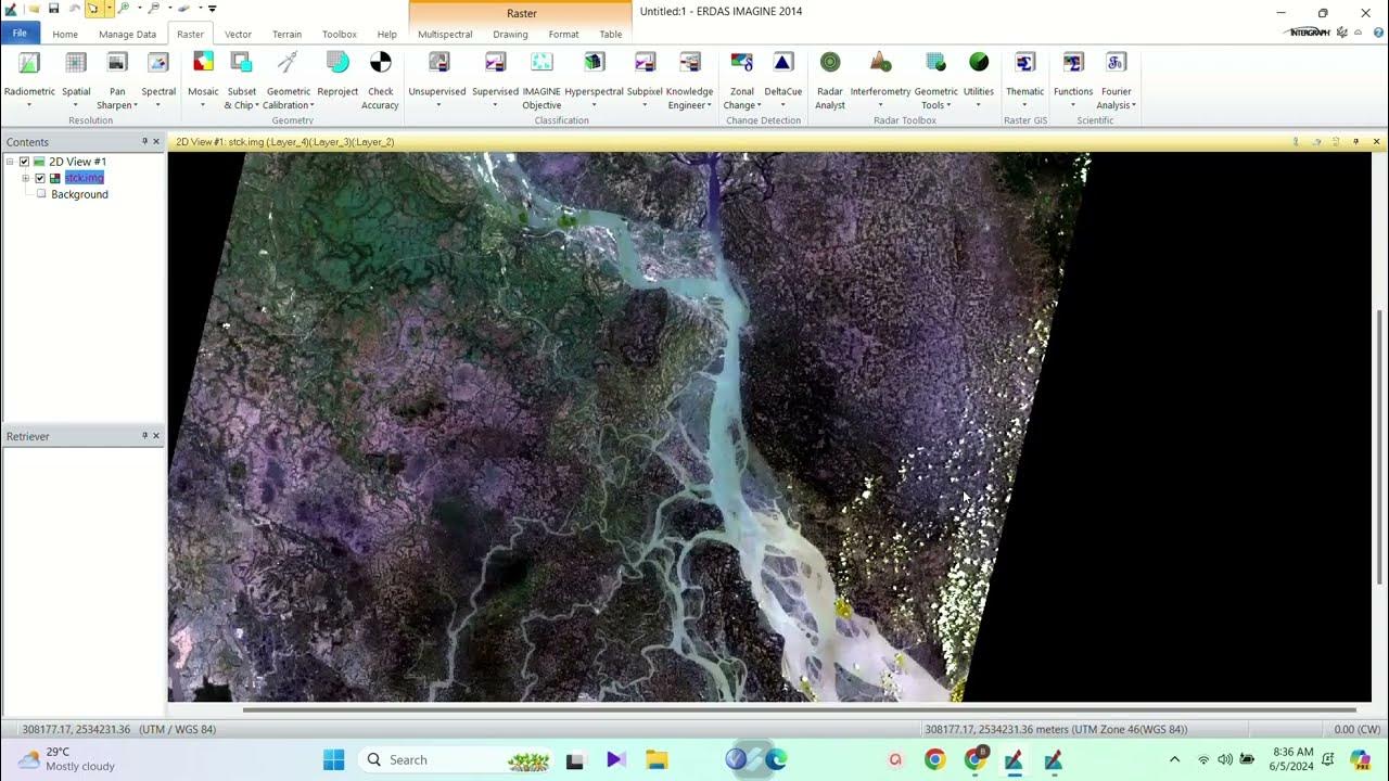 How to import data and layerstack in Erdas imagine. - YouTube