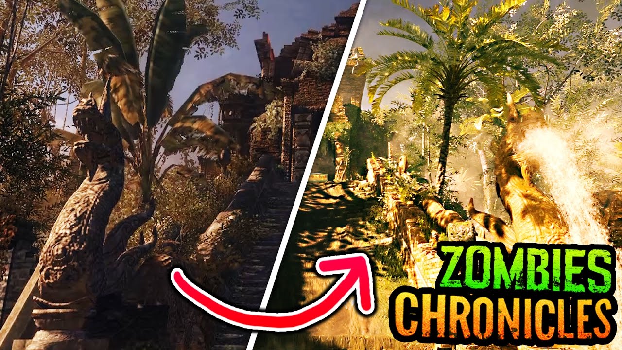 BO3 ZOMBIES CHRONICLES SHANGRI LA GAMEPLAY COMPARISON TRAILER (BO3 ...