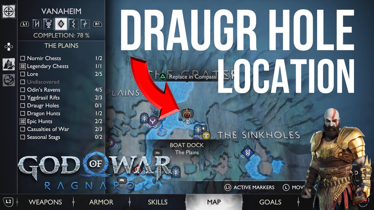 God of War Ragnarok Draugr Hole Location at the Plains Vanaheim Realm ...