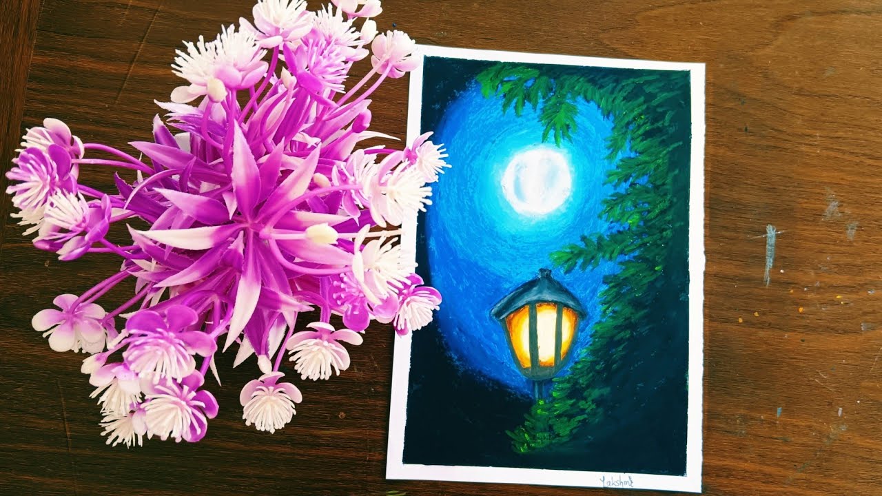 How to Draw Realistic night Scenery || How to draw realistic night ...