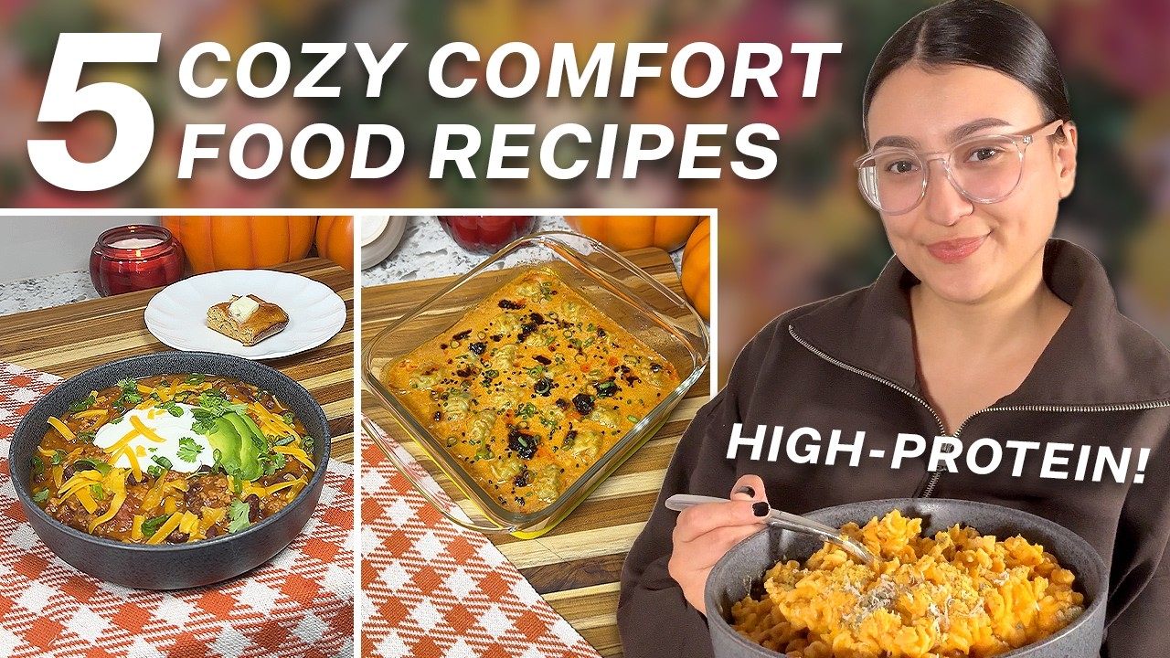 5 Cozy Fall Comfort Food Recipes | HIGH PROTEIN - YouTube