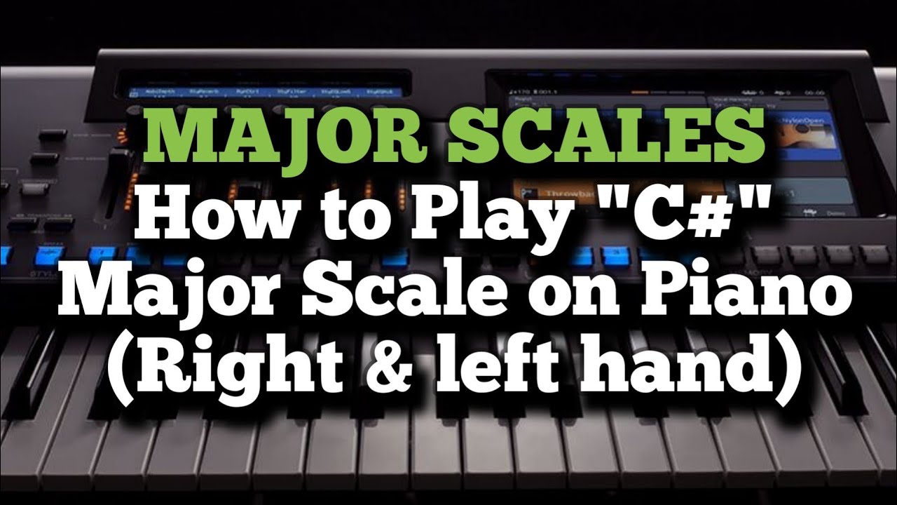 Major Scales-How to Play "C#" Major Scale on Piano (Right & left hand ...