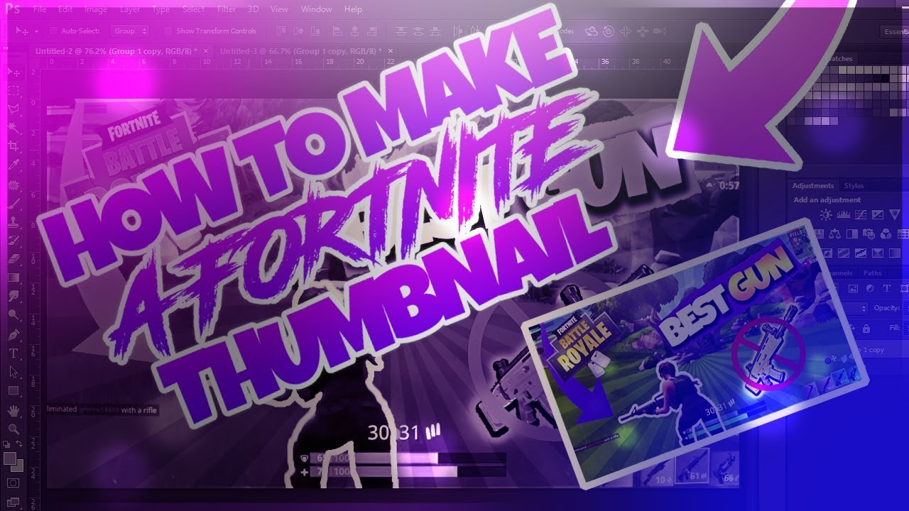 How to make a Fortnite thumbnail - YouTube