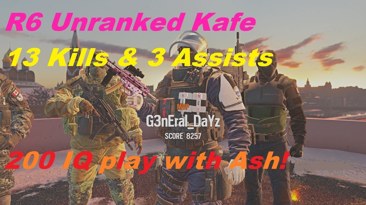 R6 highlights - Unranked 13 Kills & 3 Assists - 200 IQ Play With Ash ...