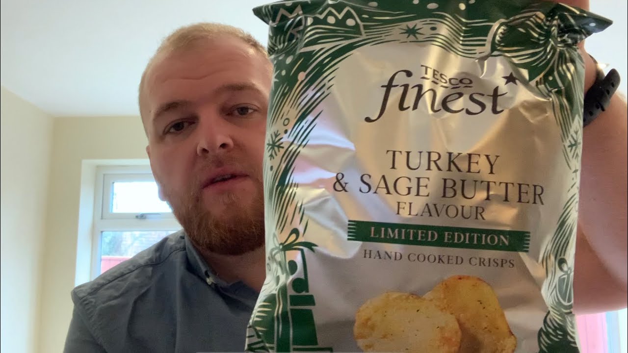 Tesco Turkey & Sage Butter Flavour Crisps - Review - YouTube