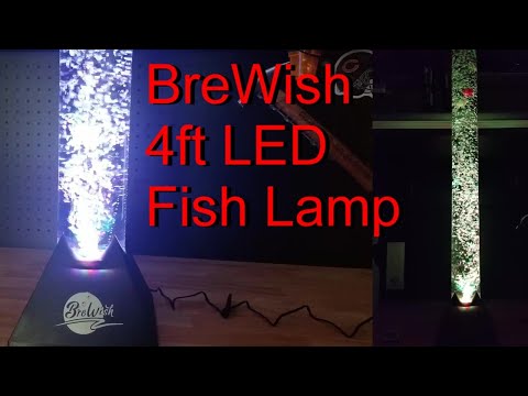 4Ft LED Bubbling Fish Lamp By BreWish - YouTube
