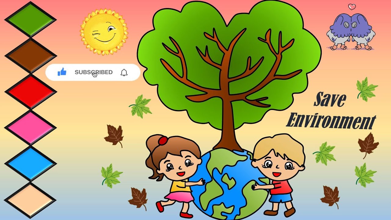 How to draw World Environment Day Poster || Environment Day drawing 🌳🌍🏞 ...