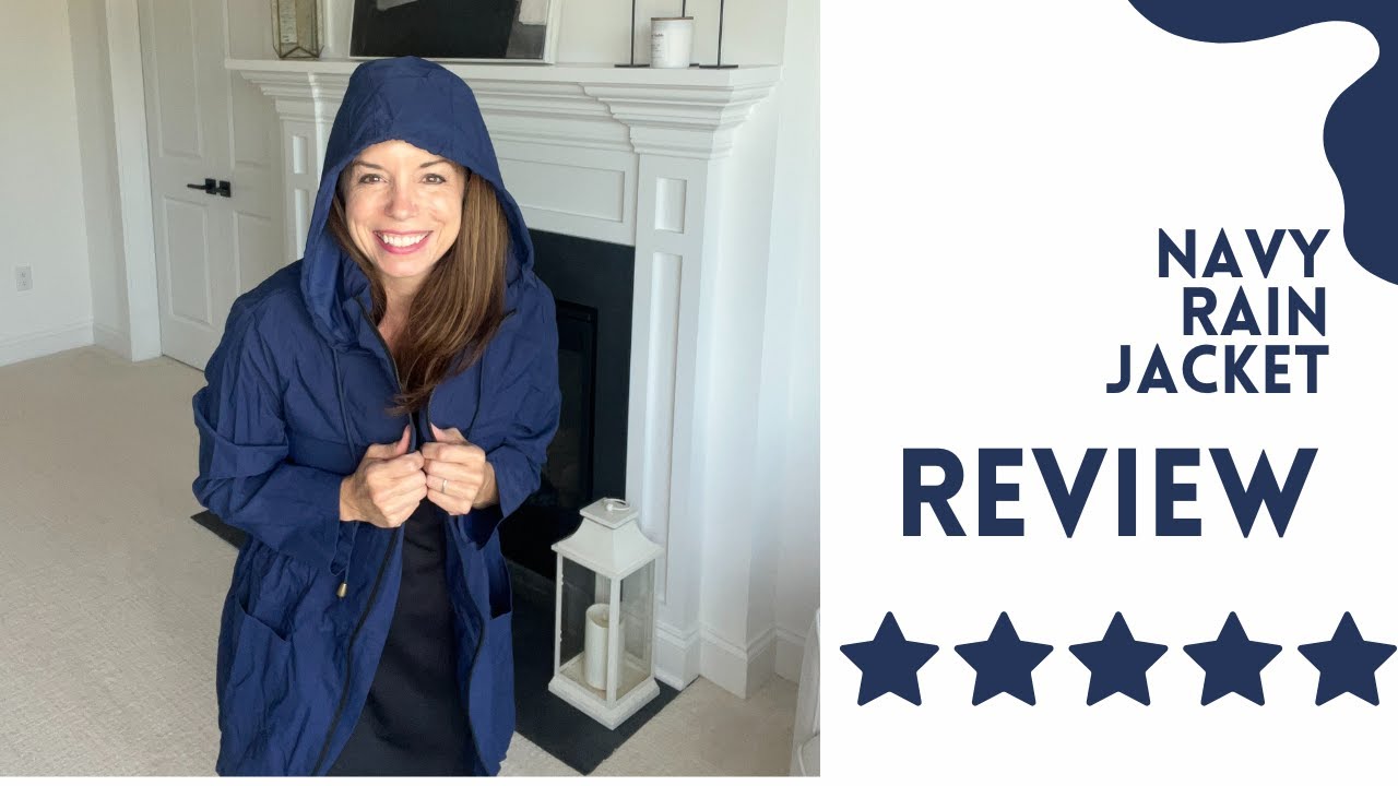 Review of Navy Blue Rain Coat - YouTube