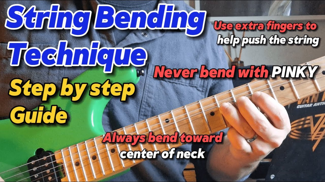 How To Bend Guitar Strings Step By Step - YouTube