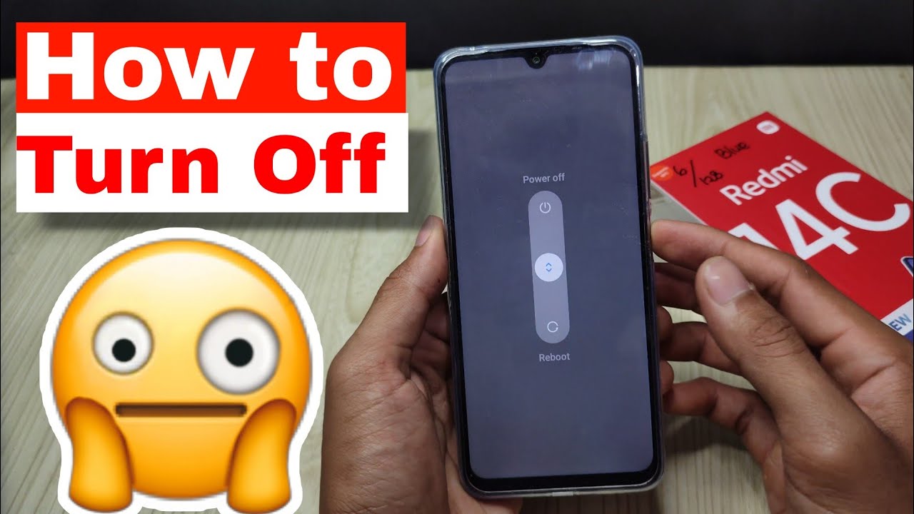 How to turn off the Redmi 14C cellphone with the power button - YouTube