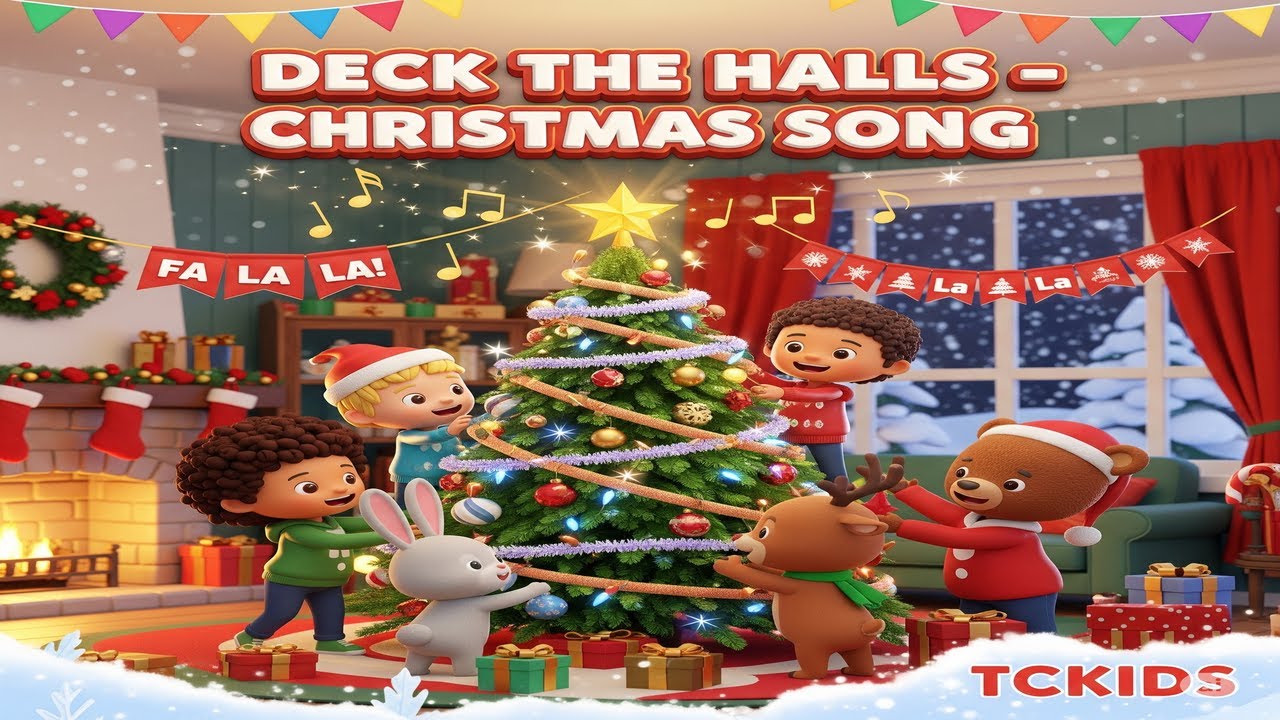 Deck the Halls - Christmas Song for Kids | @TCKIDS1828 Nursery Rhymes ...