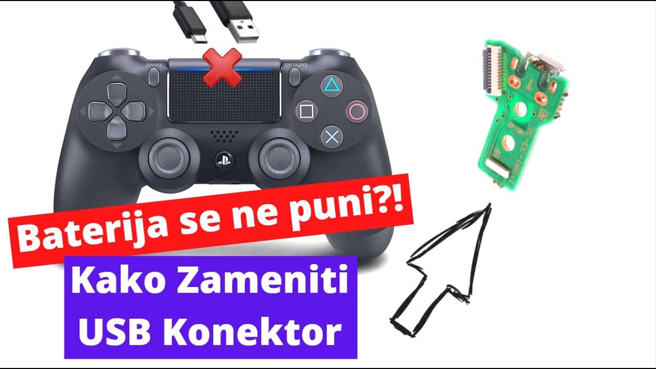 DS4 USB Connector Replace -Charging problem - Problem Sa Punjenjem ...