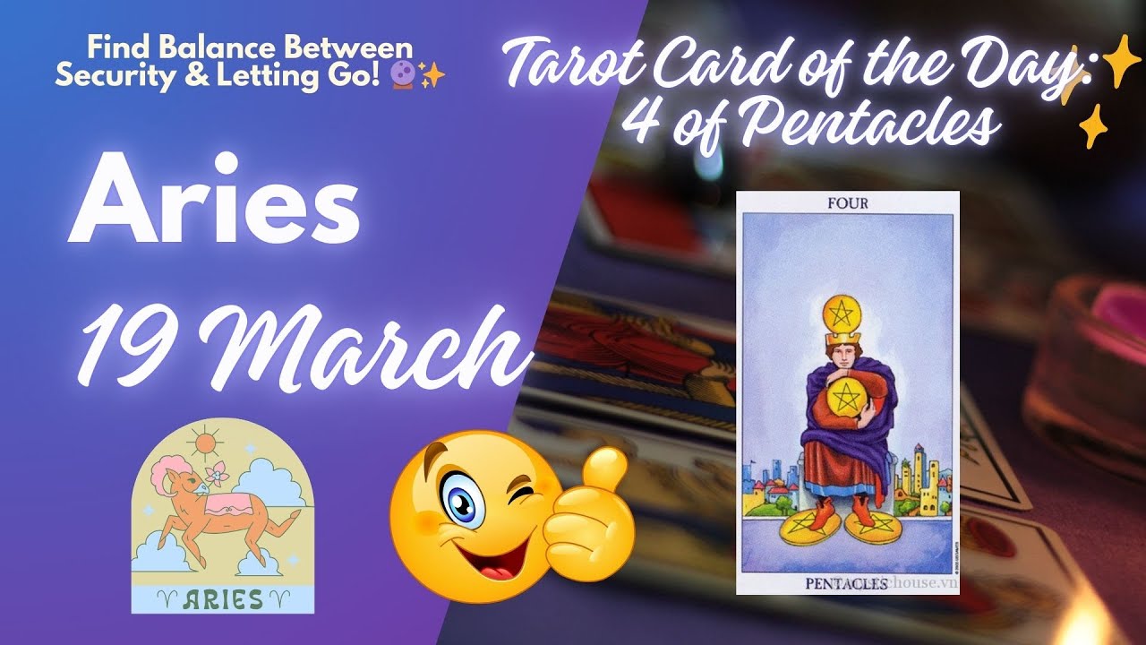 ♒ ARIES 🔮 March 19, 2025 – Four of Pentacles Warns: Balance Security & Letting Go💰Are You Ready ...