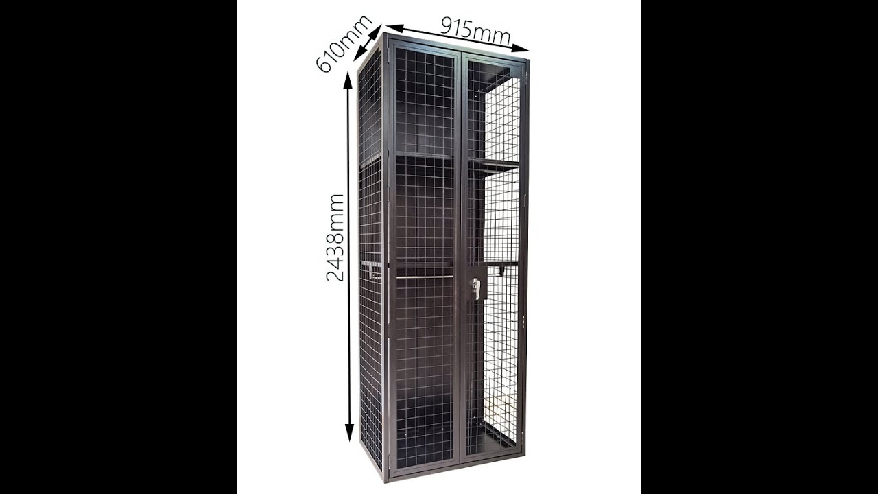 SANYON metal Wire Mesh Storage Locker with Swingdoor 915mm Width SYL ...