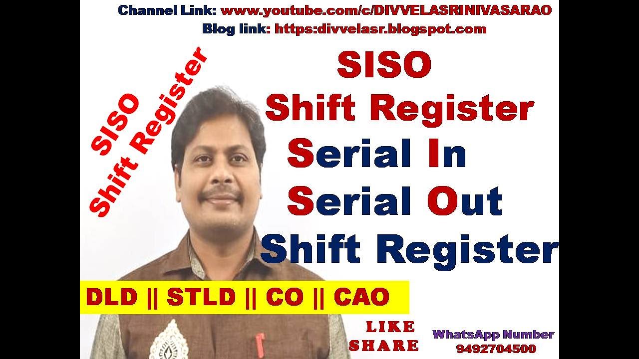 SISO Shift Register || Serial In Serial Out Shift Register || SISO ...