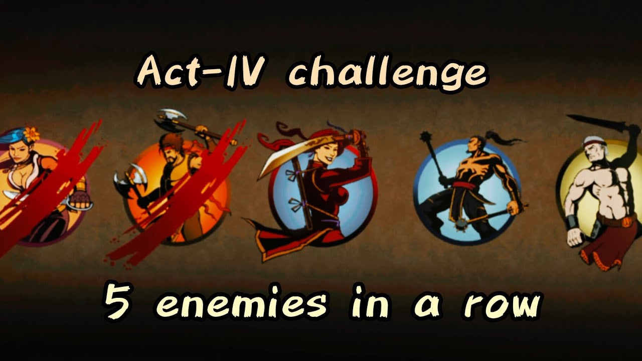 Shadow Fight-2 Act-IV challenge | 5 enemies in a row 🗿💀 - YouTube