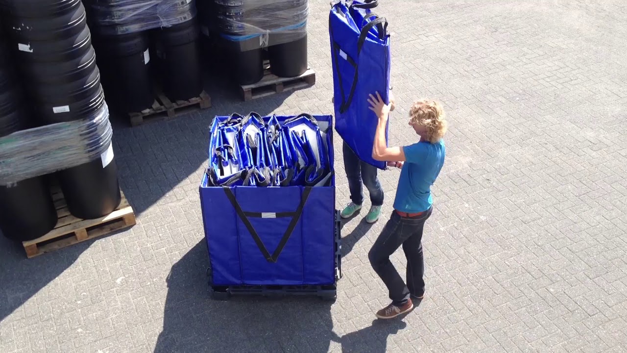 ORCA1000/1150: Folding 6 ORCA bins into 1, Off hire process - YouTube