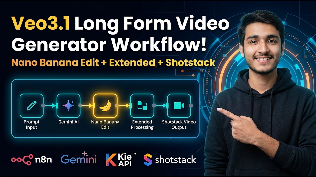 I Build n8n Veo3.1 Long Form Video Generator Workflow! Nano Banana Edit ...