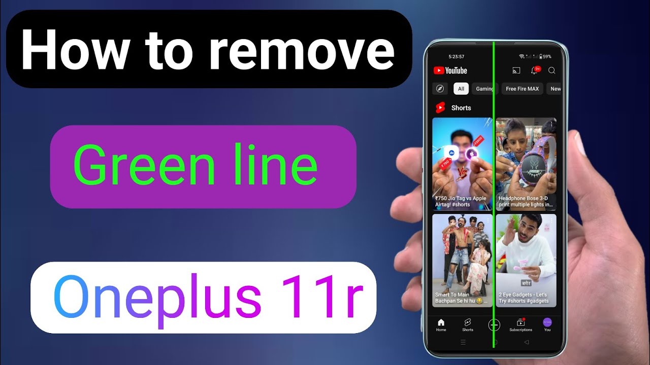 how to fix green line on oneplus 11r - YouTube
