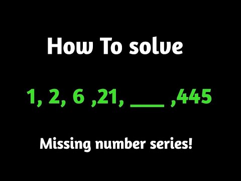 A Nice Missing Number series math problem| Can you solve this? - YouTube