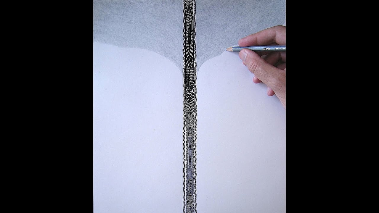 Abstract Drawing - Ink & Colored Pencil on Paper, 2015 - YouTube