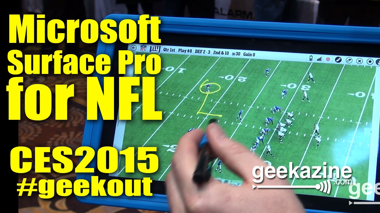 How the NFL is Using Microsoft Surface - CES 2015 - YouTube