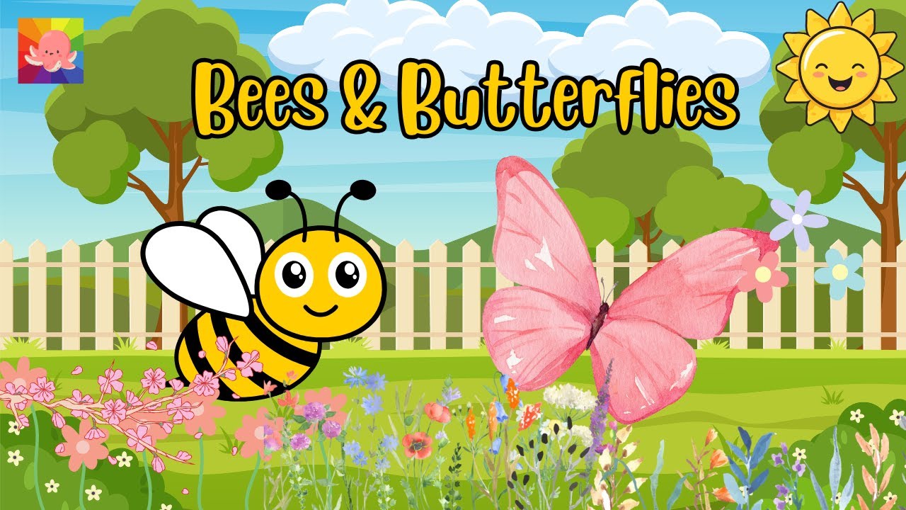 Buzzy Bees & Beautiful Butterflies 🐝🦋 | Fun Nature Poem for Kids ...