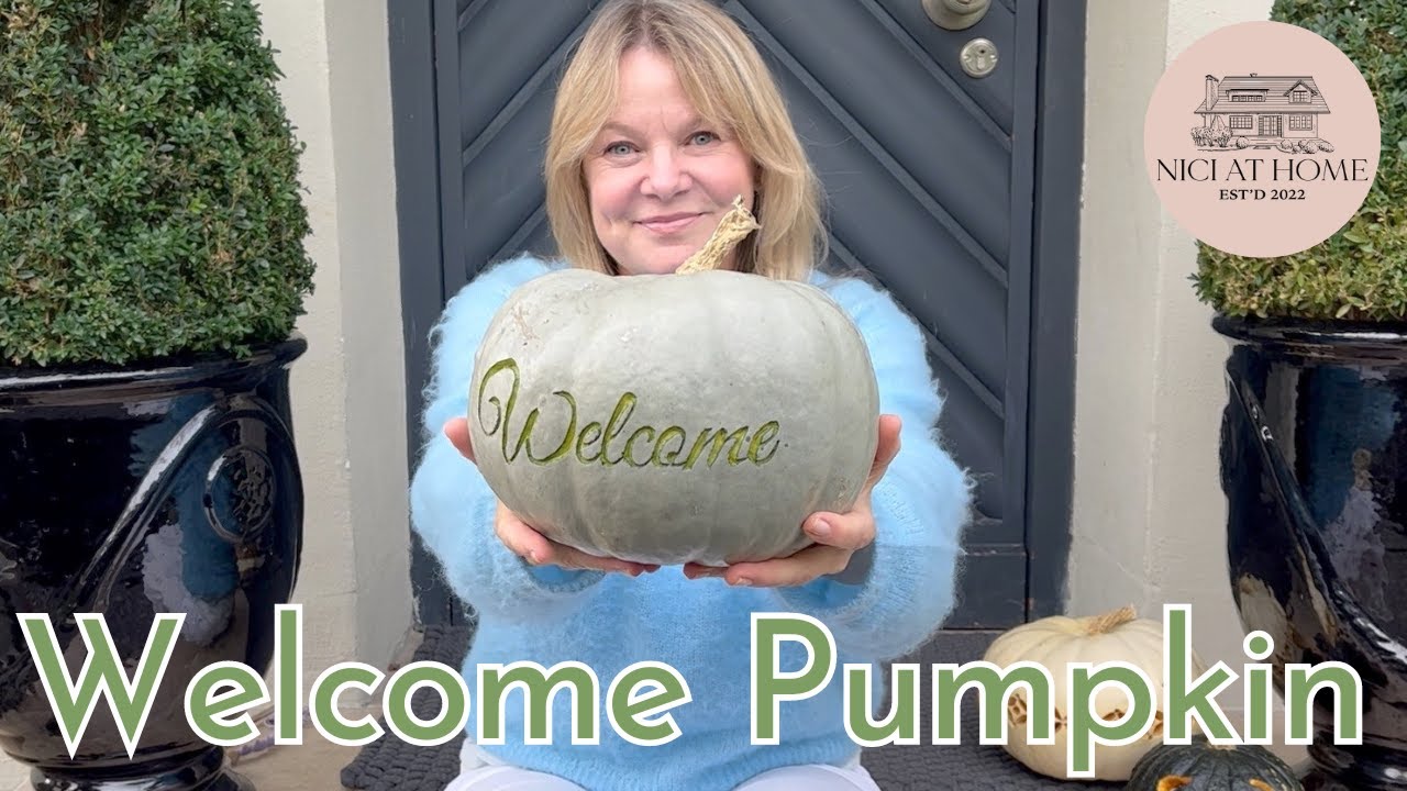 Halloween welcome Pumpkin - carve a word / letters into a pumpkin ...