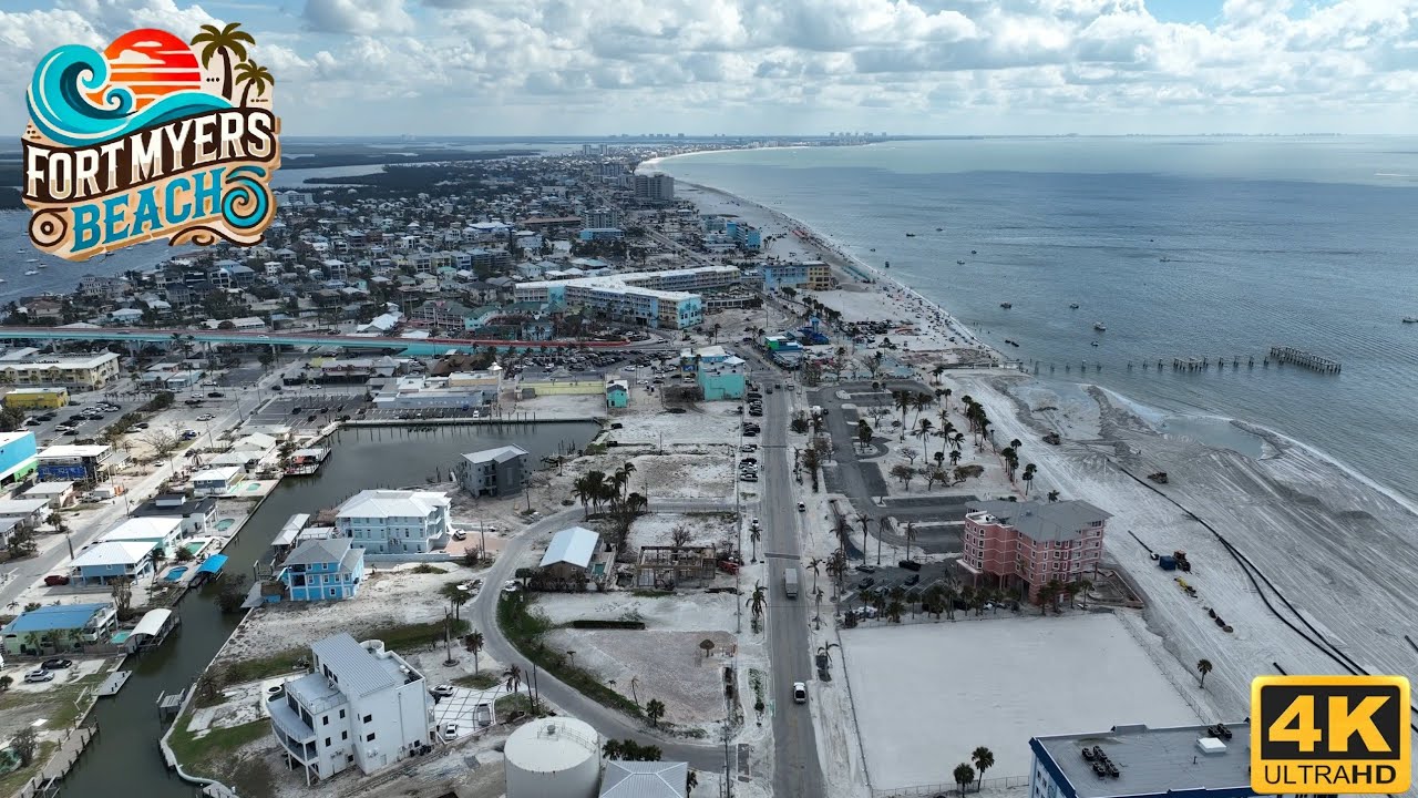 Fort Myers Beach Today Live Cam Aerial Footage 4K HD 11/2 - YouTube
