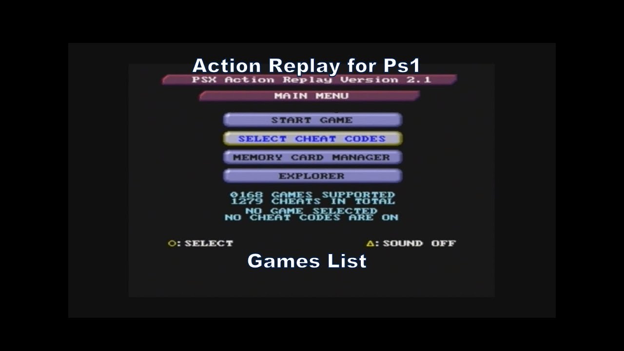 Action Replay V2.1 (Cheat Cartridge) for the Ps1 Games List - YouTube