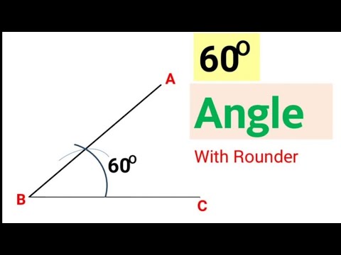 Construction of 60 degree angle - YouTube