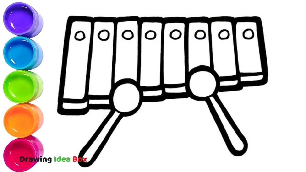 Let’s Draw a Colorful Xylophone! 🎶🌈 | Easy Drawing for Kids | Yup Yup ...