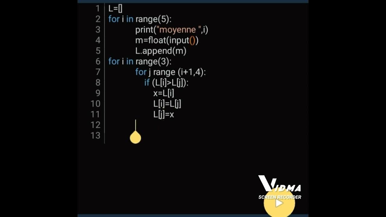 exo 4, TD3, classer par ordre croissant les éléments d'un tableau de ...