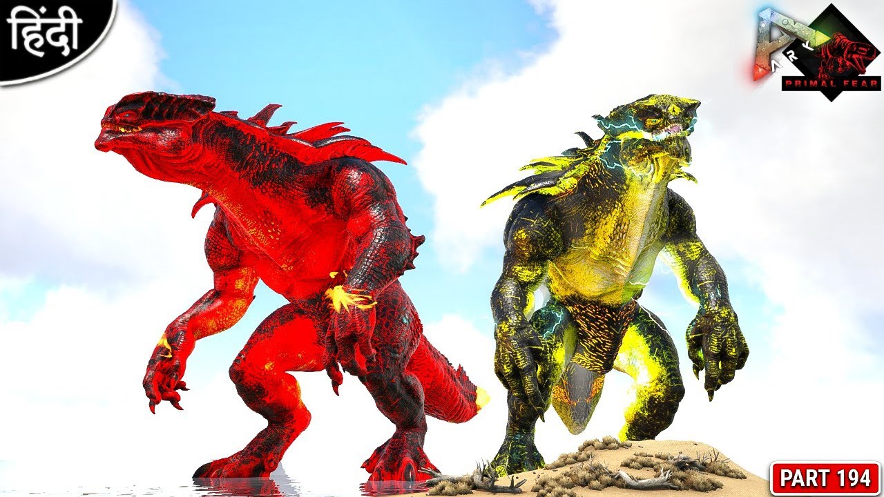 Ferox VS Fire & Electric Colossus😱: Primal Fear is Back : ARK: Survival ...