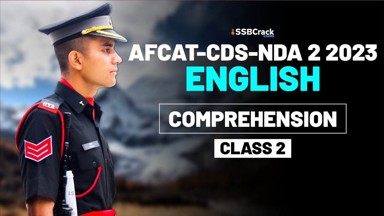 NDA-CDS-AFCAT 2 2023 Exam English Live - Comprehension - Class 2 - YouTube