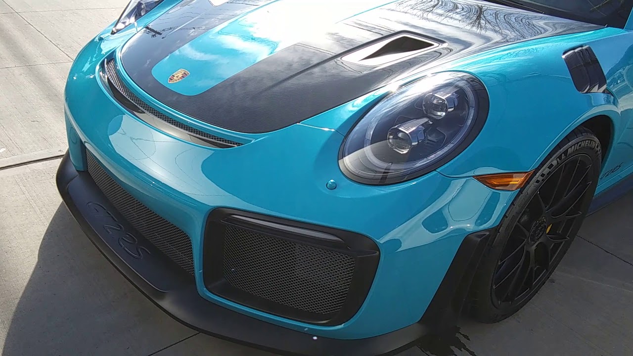 Beautiful Miami Blue GT2 RS walk around - YouTube